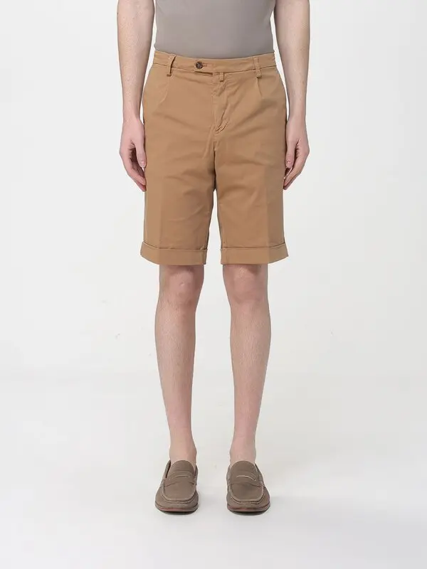 BRIGLIA 1949 Tailored Cotton Shorts - Brown
