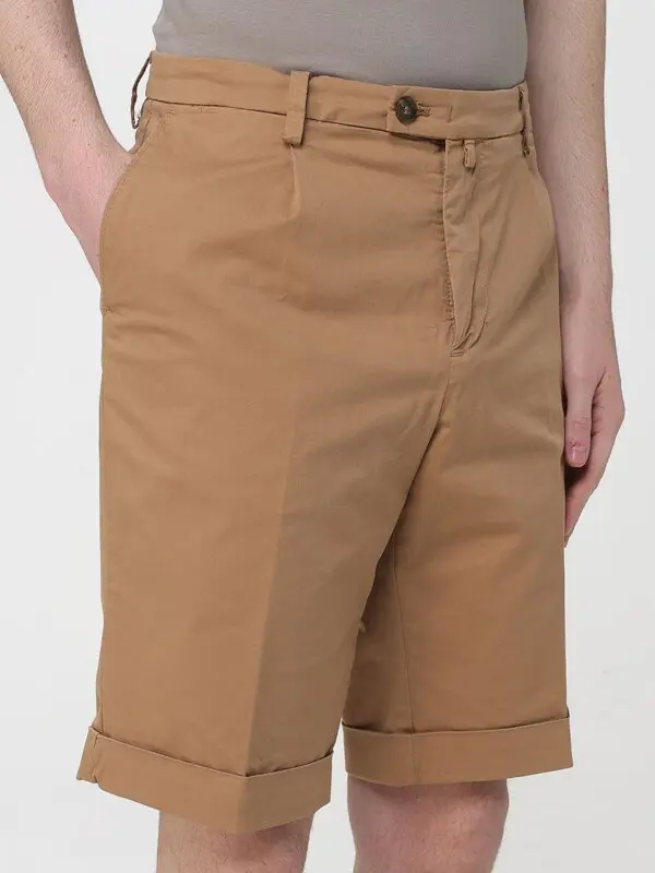 BRIGLIA 1949 Tailored Cotton Shorts - Brown