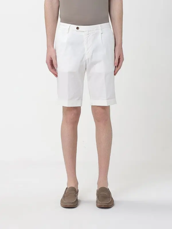 BRIGLIA 1949 Cotton Tailored Shorts - Milk