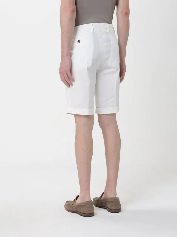 BRIGLIA 1949 Cotton Tailored Shorts - Milk