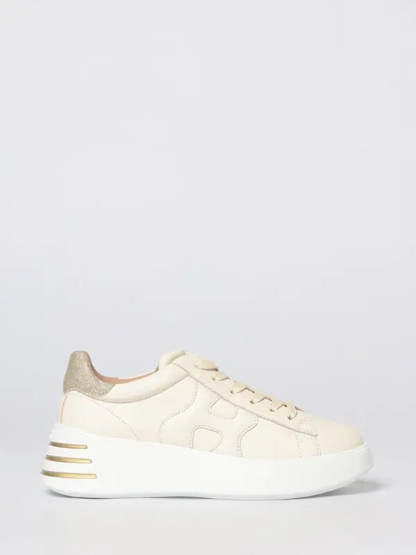 Hogan Smooth Leather Low Top Sneakers - Beige