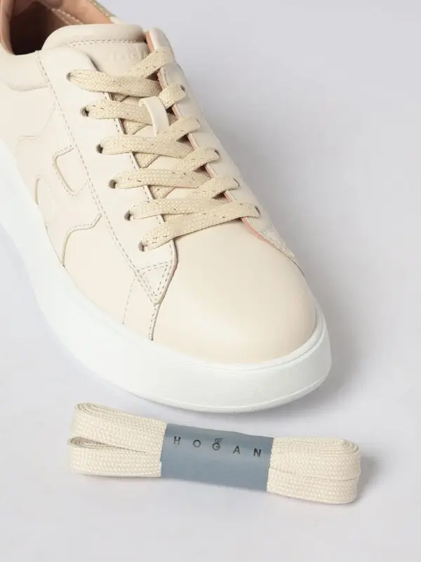 Hogan Smooth Leather Low Top Sneakers - Beige