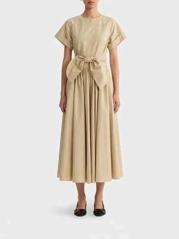 PATOU Cotton Poplin Midi Dress - Beige