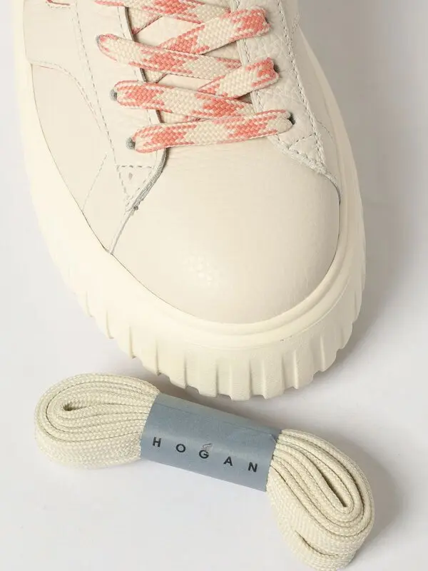 Hogan H-stripes Hammered Leather Sneakers