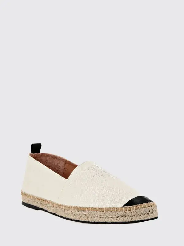 Philipp Plein Cotton Canvas Espadrilles With Logo And Jute Sole - White