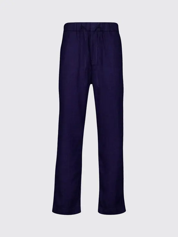 Frescobol Carioca Blue Linen Cotton Blend Trousers