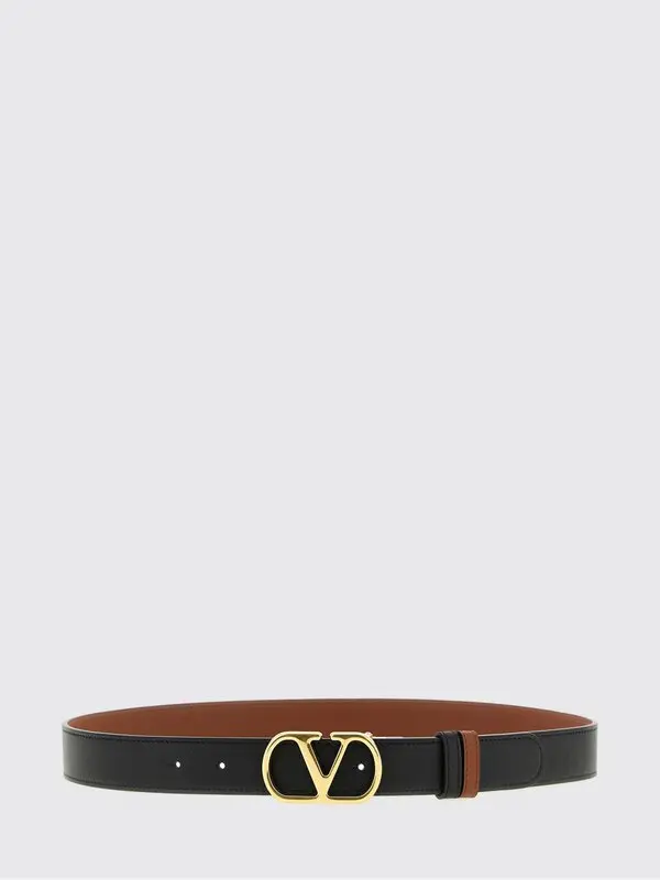 Valentino Garavani Vlogo Signature Reversible Smooth Calf Leather Belt - Black 2
