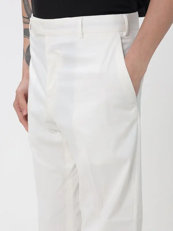 PT TORINO Cotton Tailored Trousers - White