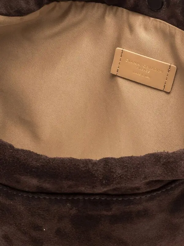 GIANNI CHIARINI Suede Crossbody Bag - Coffee