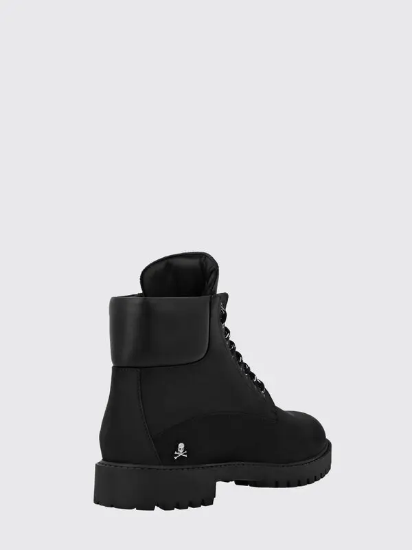 Philipp Plein Skull Appliqué Combat Boots