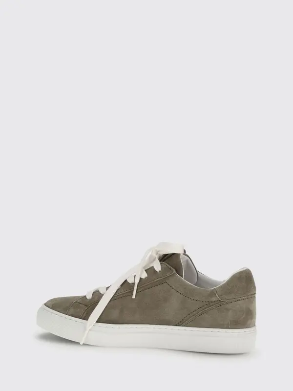 Brunello Cucinelli Suede Low Top Sneakers With Monile Embellishment
