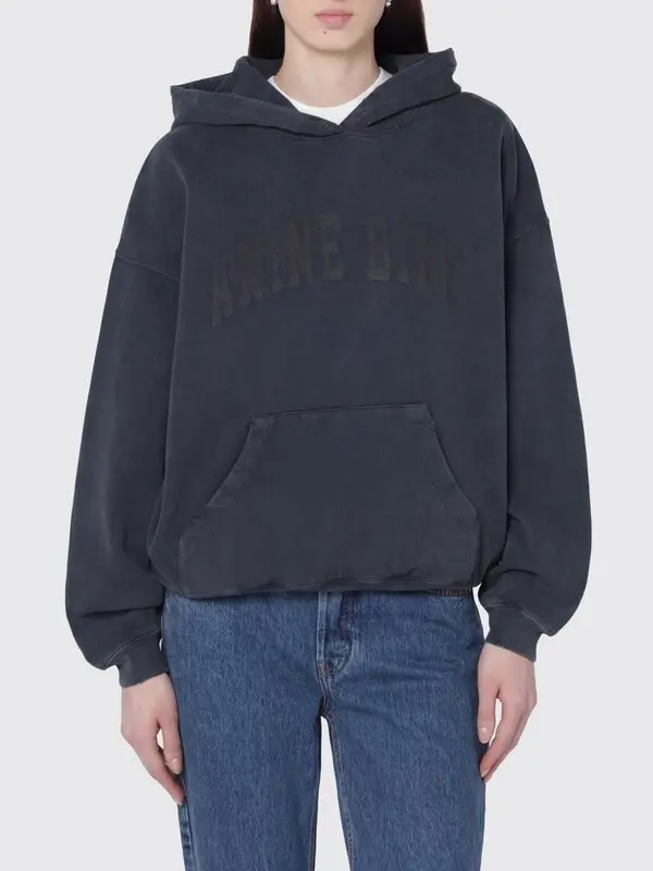 ANINE BING Cotton Hooded Sweatshirt