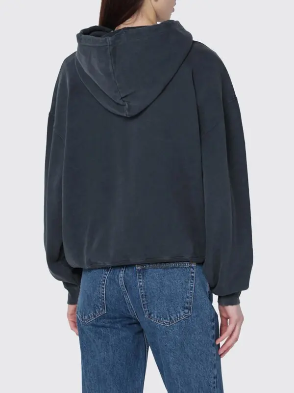 ANINE BING Cotton Hooded Sweatshirt
