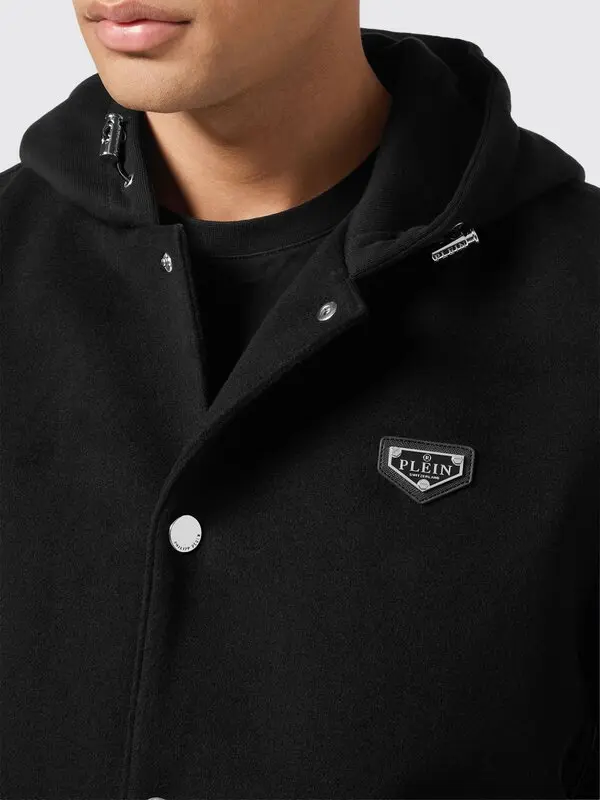 Philipp Plein Varsity Jacket With Leather Sleeves