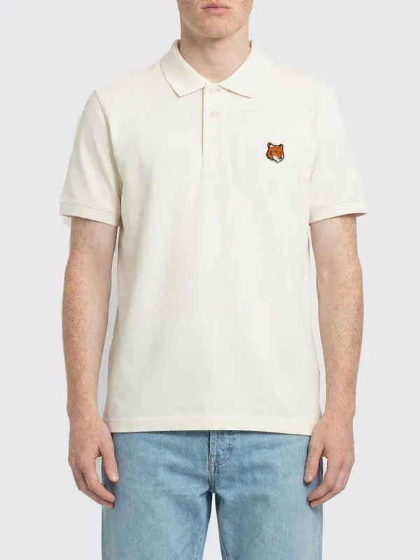 Maison Kitsuné Polo Shirt Colour - Beige