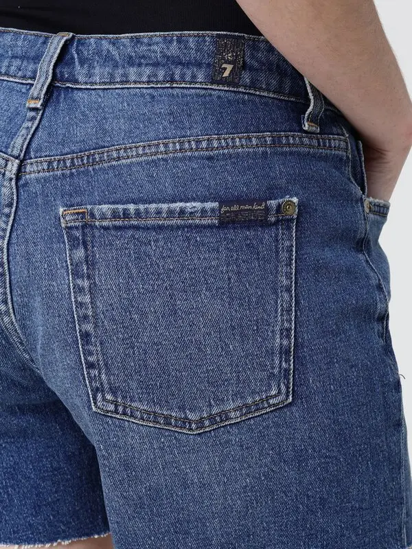 7 For All Mankind Cotton Denim Shorts