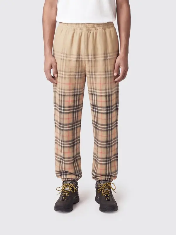 Burberry Jogging Trousers In Vintage Check Cotton