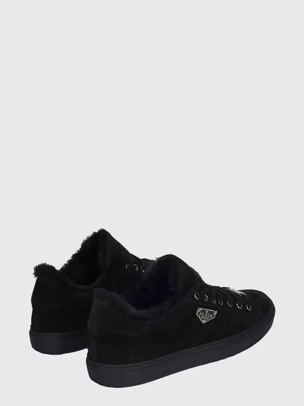 Philipp Plein Suede Low-top Sneakers With Shearling Lining