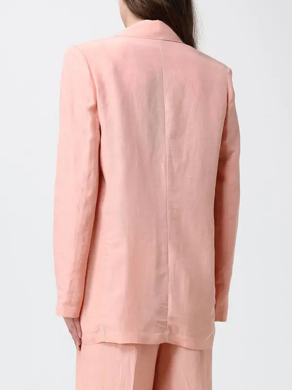 HANITA Linen Blend Single-breasted Blazer - Pink
