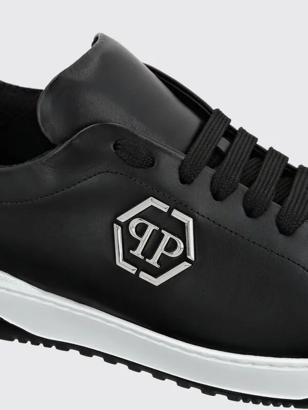 Philipp Plein Low-top Smooth Leather Sneakers With Hexagon Logo