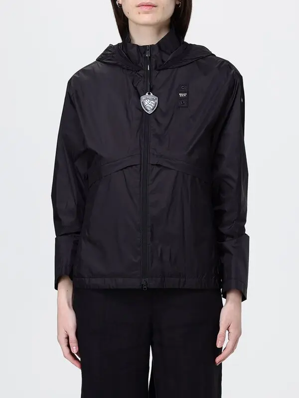 BLAUER. Polyester Hooded Jacket - Black