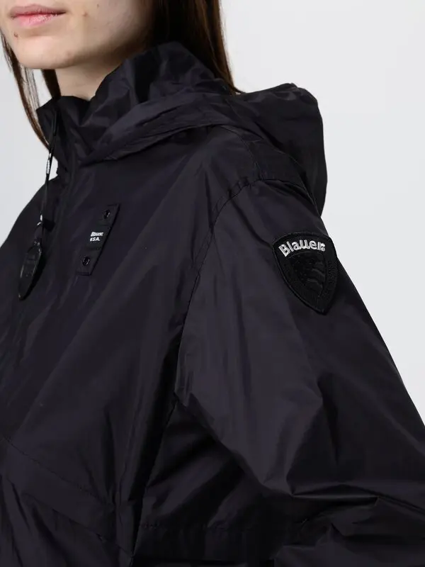 BLAUER. Polyester Hooded Jacket - Black