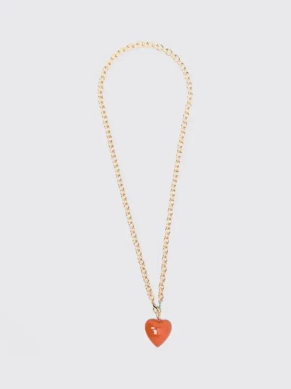 ROXANNE ASSOULIN Brass Necklace With Enamelled Heart Charm