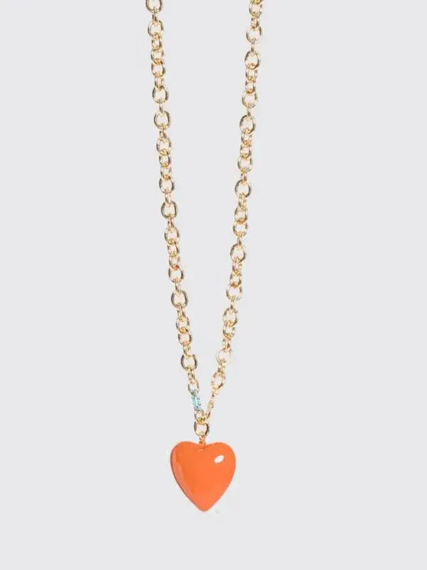ROXANNE ASSOULIN Brass Necklace With Enamelled Heart Charm