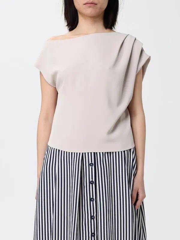 HANITA Crepe One-shoulder Top