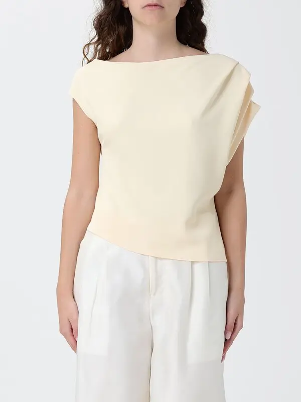 HANITA Crepe One-shoulder Top - Yellow