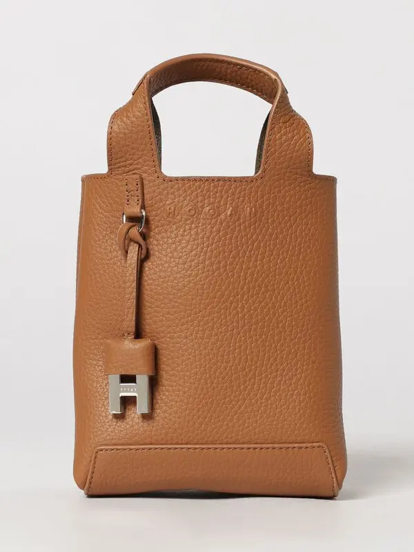Hogan Grained Leather Handbag - Red