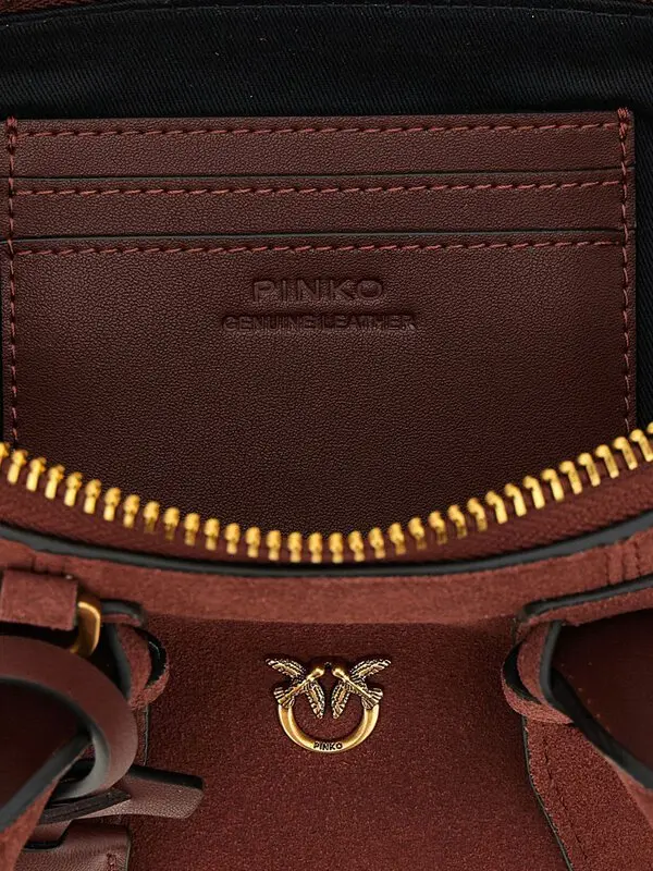 Pinko Escape Suede Bag - Burgundy