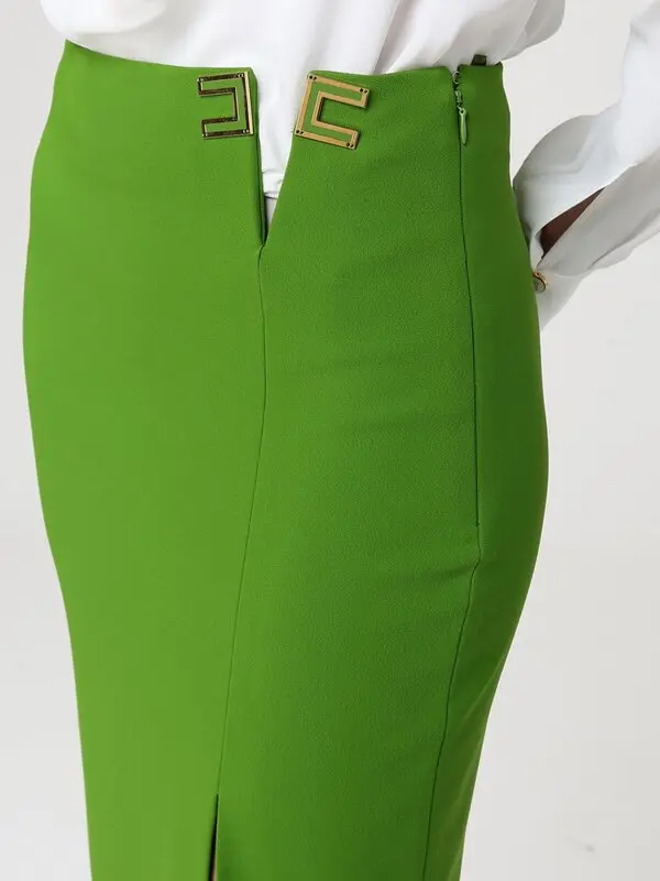 Elisabetta Franchi Logo Detail Midi Pencil Skirt - Green