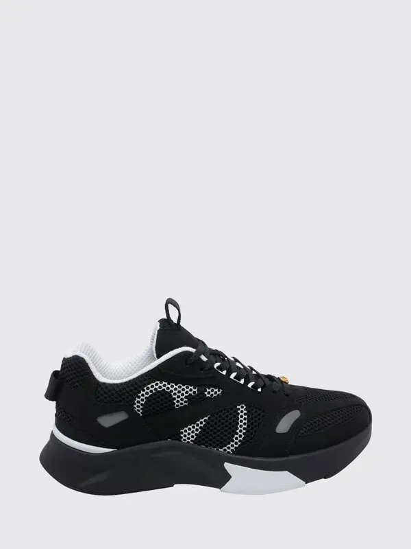 Valentino Garavani Demivee Low-top Sneakers In Mesh And Suede With Vlogo Signature - Black
