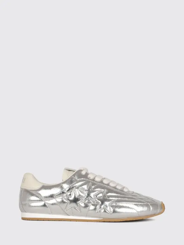 Amiri Pacific Football Slim Quilted Laminated Leather Sneakers - Silver