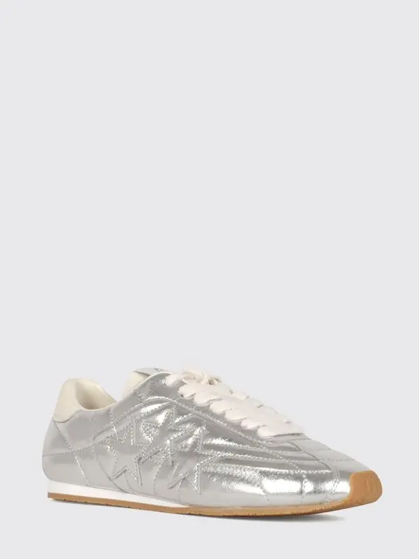 Amiri Pacific Football Slim Quilted Laminated Leather Sneakers - Silver