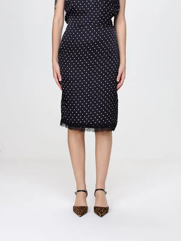 MAR DE MARGARITAS Polka Dot Pencil Skirt