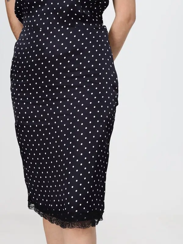 MAR DE MARGARITAS Polka Dot Pencil Skirt