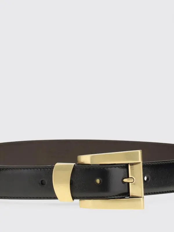 Versace Smooth Calf Leather Belt With Medusa Buckle - Black 1