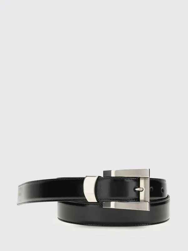 Versace Smooth Calf Leather Belt With Medusa Buckle - Black