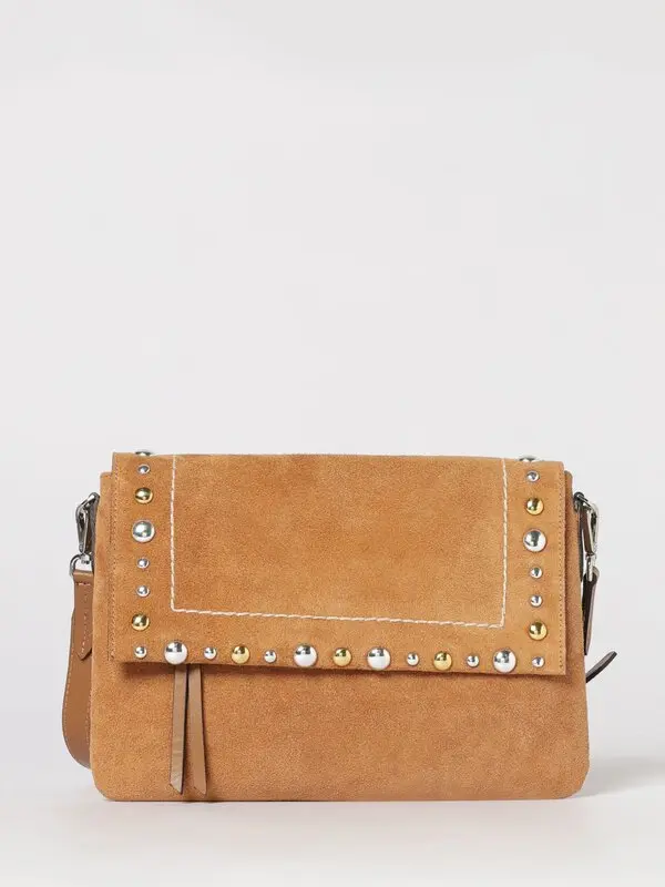 GIANNI CHIARINI Elisa Suede Bag With Studs And Embroidery