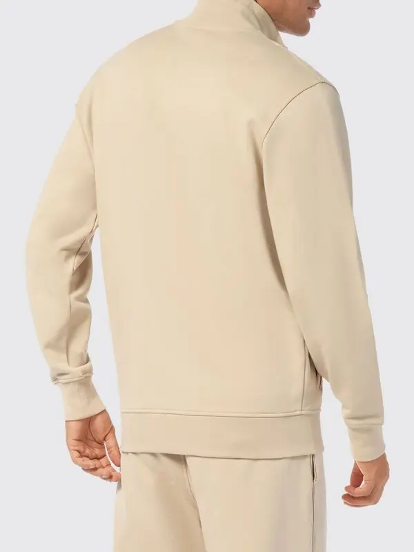 BILLIONAIRE Cotton Bomber Jacket With Logo - Beige