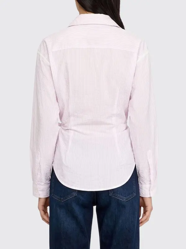 DIESEL® Cotton Poplin Wrap Shirt - Pink