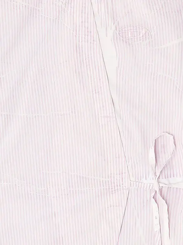 DIESEL® Cotton Poplin Wrap Shirt - Pink