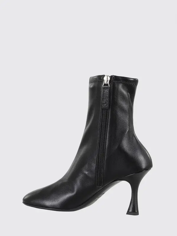 3JUIN Leather Zip Up Ankle Boots