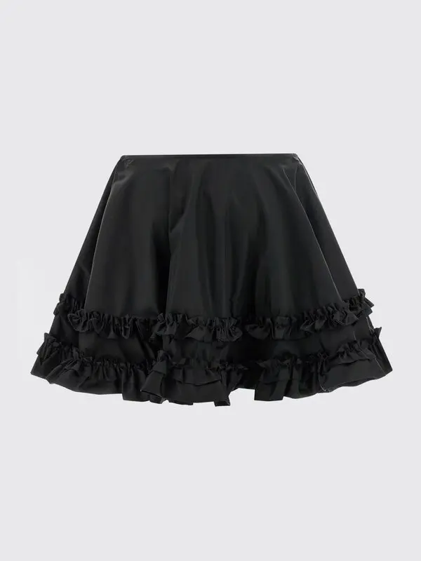 GANNI Crêpe Mini Skirt With Ruffles