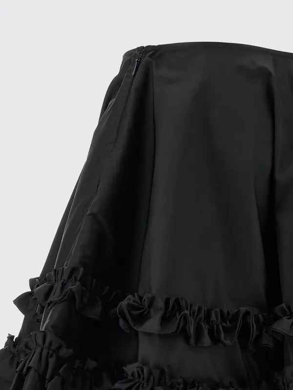 GANNI Crêpe Mini Skirt With Ruffles