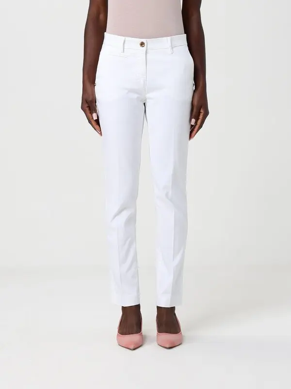 MASON'S Stretch Cotton Slim Fit Trousers - White