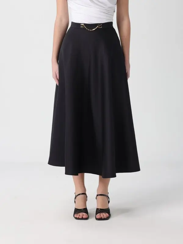 Elisabetta Franchi Satin Skirt - Black