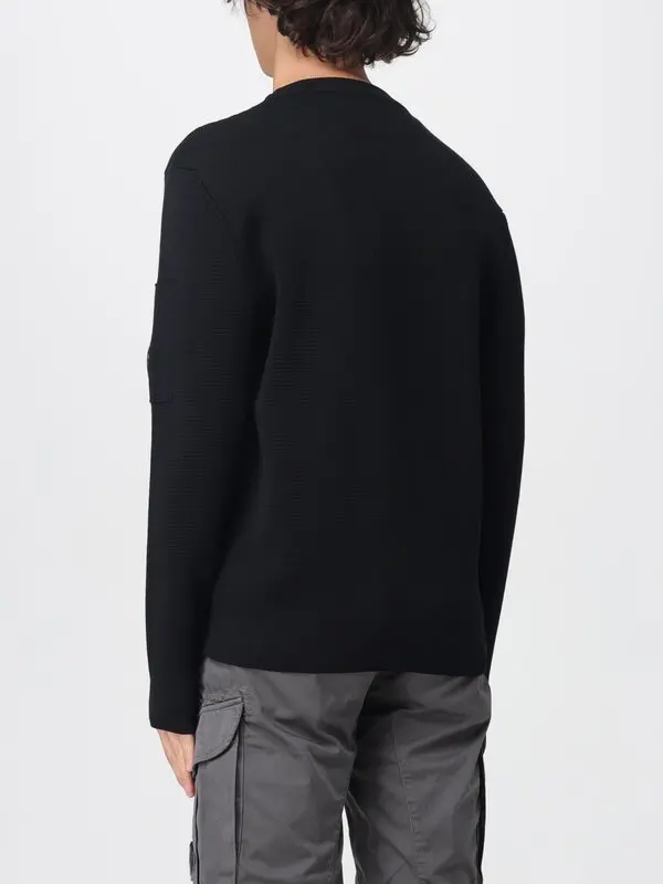 C.P. COMPANY Crew Neck Jumper With Lens Detail